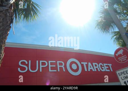Tampa, FL, USA - 06 Oct 2024 - A target store frontage with the logo ...