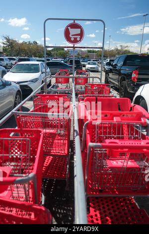 Tampa, FL, USA - 06 Oct 2024 - A target store frontage with the logo ...