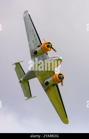 Beechcraft Model 18 at Air Legend Air Show 2024 in Melun, France Stock ...