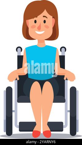 Disabled woman in wheelchair in front of entrance gate barrier 3d ...