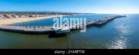 Aerial View of Santa Cruz Wharf and Beach in California Stock Photo - Alamy