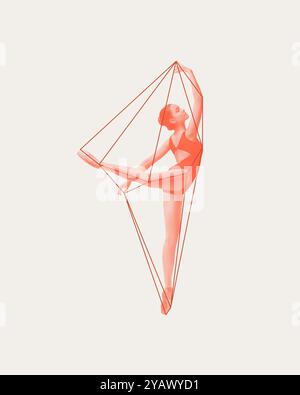 Collage of tender ballerina in beautiful white dress dancing isolated ...