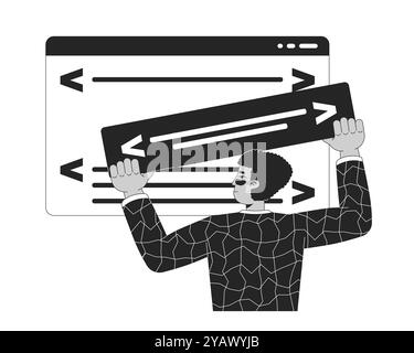 Website developer 2D vector isolated illustration Stock Vector Image & Art - Alamy
