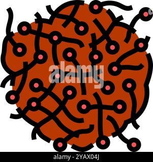 saffron threads ayurvedic herb color icon vector. saffron threads ...