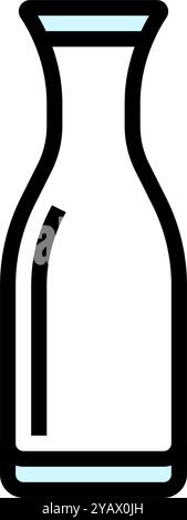 carafe glass package color icon vector. carafe glass package sign ...