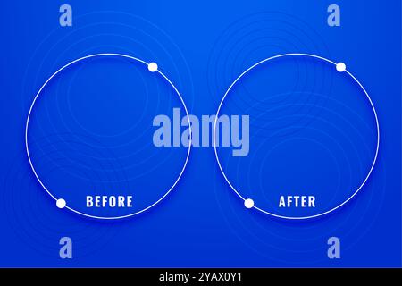 before and after border frame template in battle concept vector Stock ...