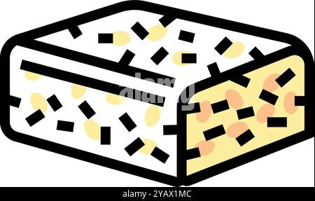 tempeh vegan food color icon vector illustration Stock Vector Image ...