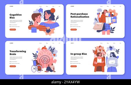 Cognitive Bias set. Exploring mental processes from perception shifts ...