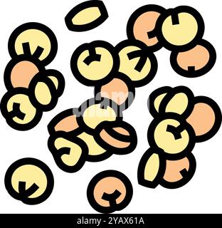 quinoa vegan food color icon vector illustration Stock Vector Image ...