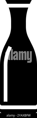 carafe glass package glyph icon vector. carafe glass package sign ...