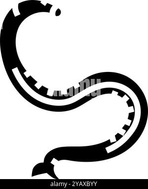 pinworm parasite glyph icon vector illustration Stock Vector Image ...