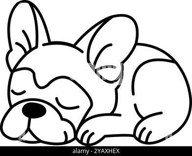 Cute cartoon corgi puppy sleeping with text Nap Time. Adorable sleeping ...