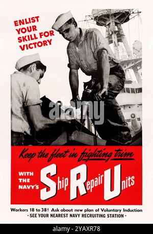 American, US, WW2, Recruitment poster, United States Navy Hospital ...