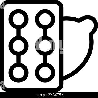 Ear drops icon. Outline simple sign from pharmacy collection. Ear drops ...