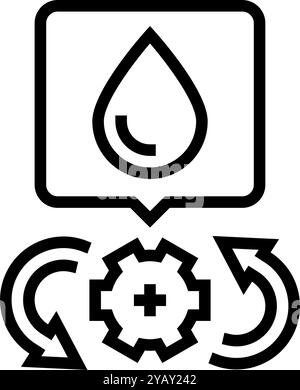 smart water usage water saving line icon vector illustration Stock ...