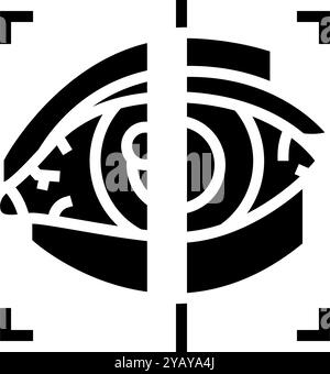 retina scan biometric glyph icon vector illustration Stock Vector Image ...