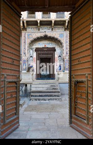 India, Rajasthan, Mandawa, Mohan Lal Sarraf haveli Stock Photo - Alamy