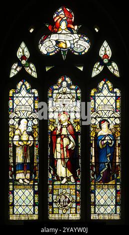 Stained glass window of Zacharias, Jesus Christ, Saint Elizabeth by TW ...