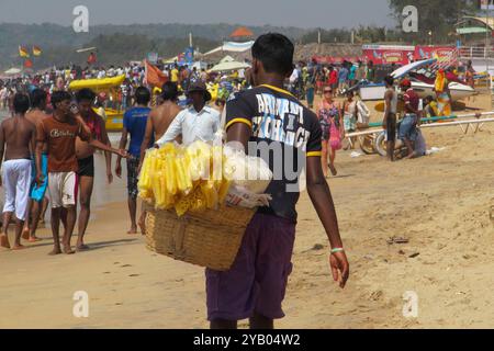 India, Goa region, Goa, Calangute beach, daily life Stock Photo - Alamy