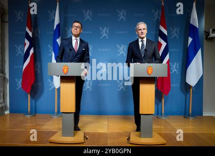 Oslo 20241016. President Alexander Stubb from Finland and his wife ...