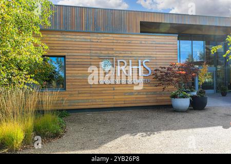 Sign at entrance to RHS Garden, Bridgewater Stock Photo - Alamy