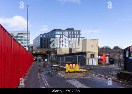Construction work in The Temple Quarter, City of Bristol, England, UK ...