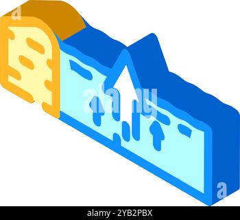 rising water disaster isometric icon vector. rising water disaster sign ...
