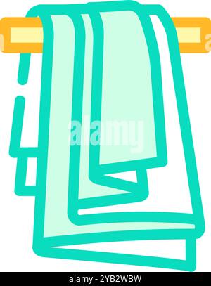 draping fabric dressmaking fashion color icon vector. draping fabric ...
