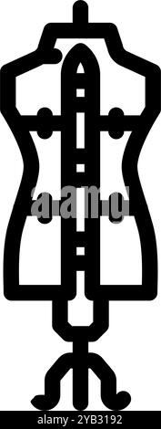dress form dressmaking fashion line icon vector illustration Stock ...