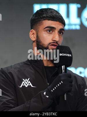 Adam Azim during a press conference at Allianz Stadium in Twickenham ...