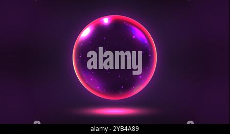 Crystal magic ball, mystic prophecy orb with lightning inside, oracle ...