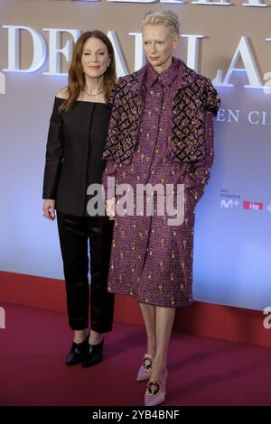 Julianne Moore and Tilda Swinton attend the "The Room Next Door" red ...