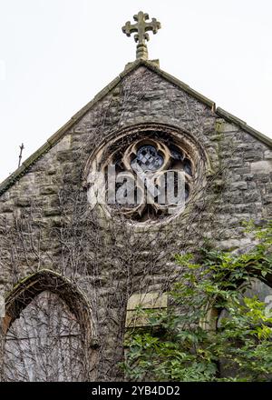 An abandoned gothic stone church Stock Photo - Alamy