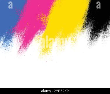 cmyk powder colors splash background Stock Vector Image & Art - Alamy