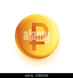 russian ruble golden coin design Stock Vector Image & Art - Alamy