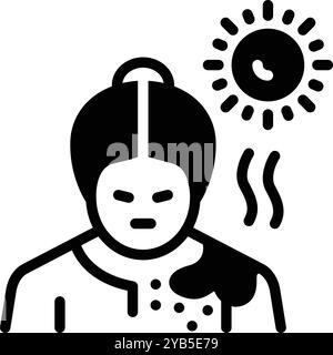 Icon for sun burn, damage Stock Vector Image & Art - Alamy