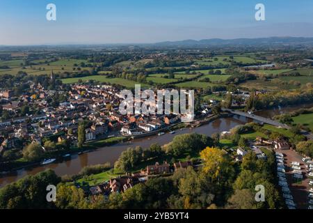 Aerial view of Upton on Severn , Worcestershire , England Stock Photo ...
