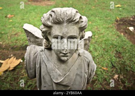 Statue of an angel figure at Taman Prasati museum (museum of memorial ...
