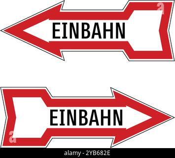 One Way Signs. Left and Right Arrow Symbol Vector Illustration Stock ...