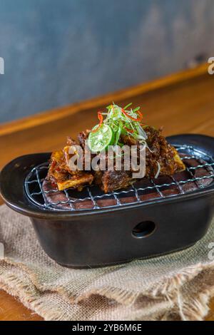 Nusantara gourmet cuisine expensive meals premium food Stock Photo - Alamy