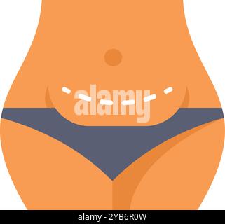 cesarean section, scar vector icon Stock Vector Image & Art - Alamy