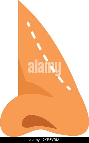 Nose surgery showing rhinoplasty procedure with dotted line marking ...