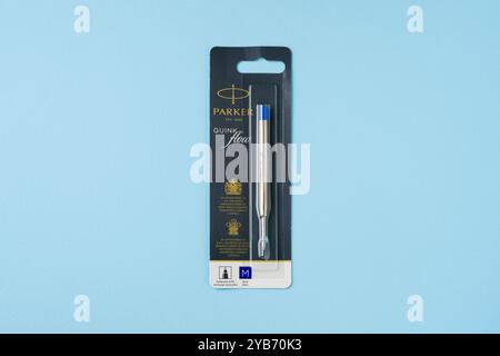 Stylish pen on white background Stock Photo - Alamy