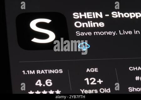 Shein app icon brand logo. Chinese online retailer company Stock Photo ...