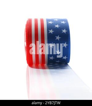 Roll with ribbon in colors of American flag isolated on white Stock ...