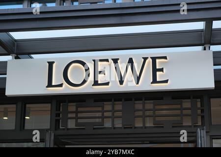 LOEWE brand logo store sign Stock Photo - Alamy