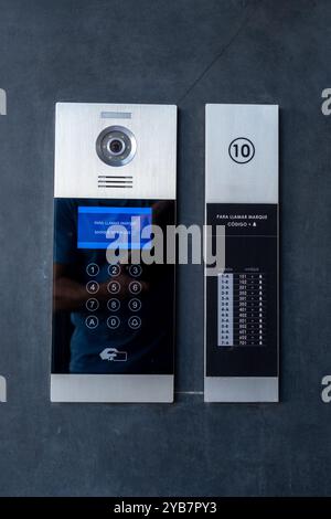 modern tactile digital screen intercom Stock Photo - Alamy