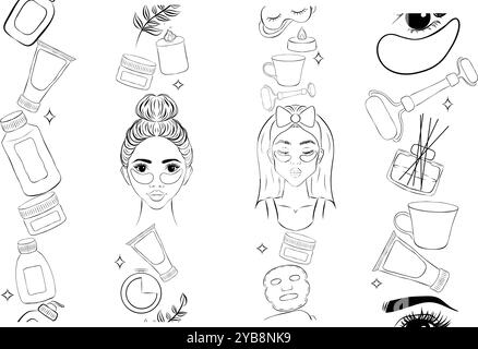 beauty and self care cosmetics Stock Vector Image & Art - Alamy