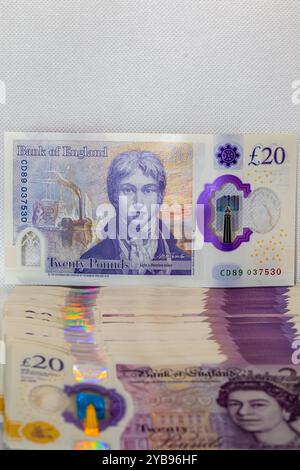 Stack of British Pound Notes Featuring Famous Monarch Stock Photo - Alamy
