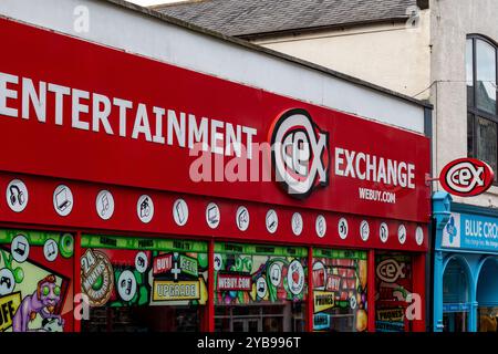 A CEX logo on a storefront in Bayswater, west London. Picture date ...